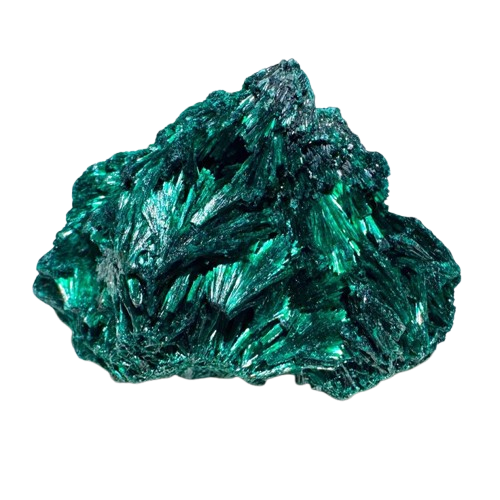 Azurite & Velvet Malachite Cluster on Matrix - Natural Fibrous Specimen ...